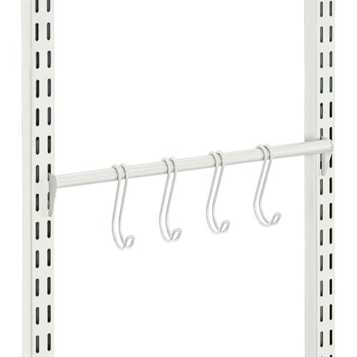 80 Fixed Hook Rack, White