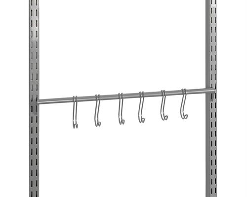80 Fixed Hook Rack, Silver