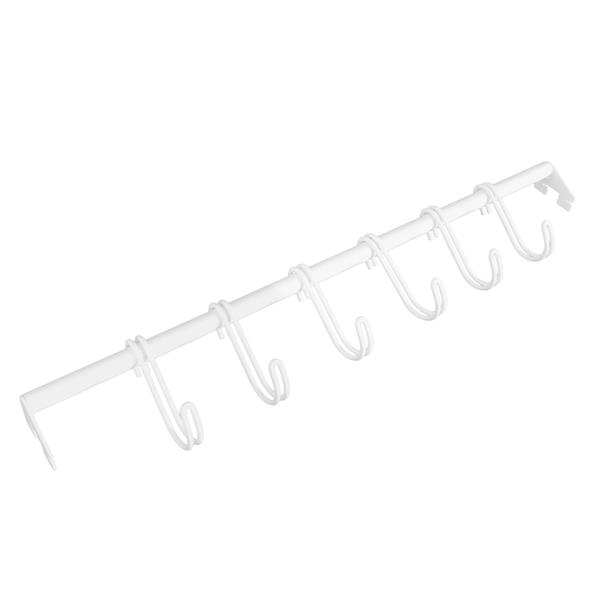 80 Fixed Hook Rack, White