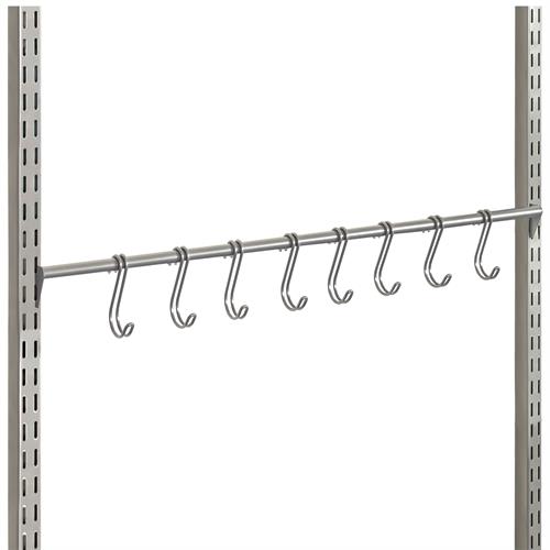 60 Fixed Hook Rack, Silver