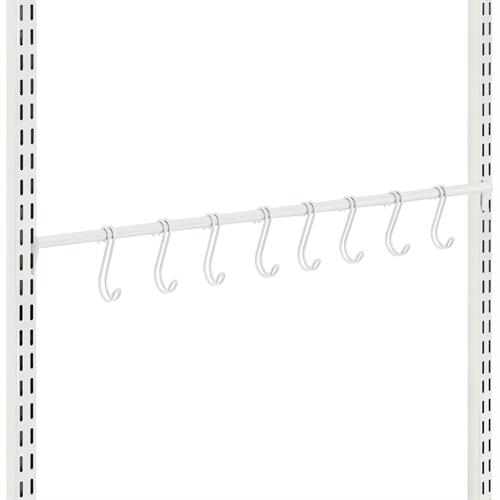 60 Fixed Hook Rack, White